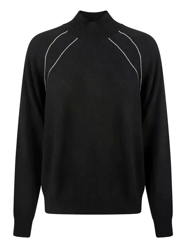 Peserico High-neck Long-sleeve Sweater - Black