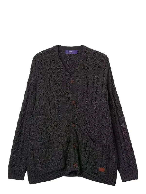 AFTERMATHS Cable-knit Cardigan - Grey