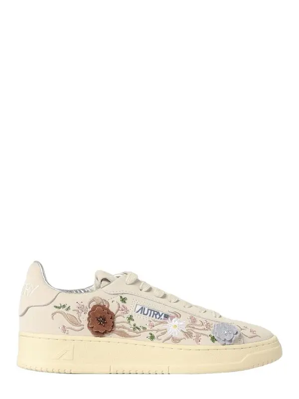 AUTRY Sneakers With Floral Embellishments - Beige