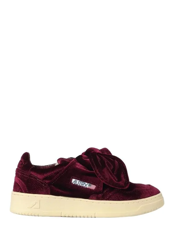 AUTRY Velvet Sneakers - Burgundy