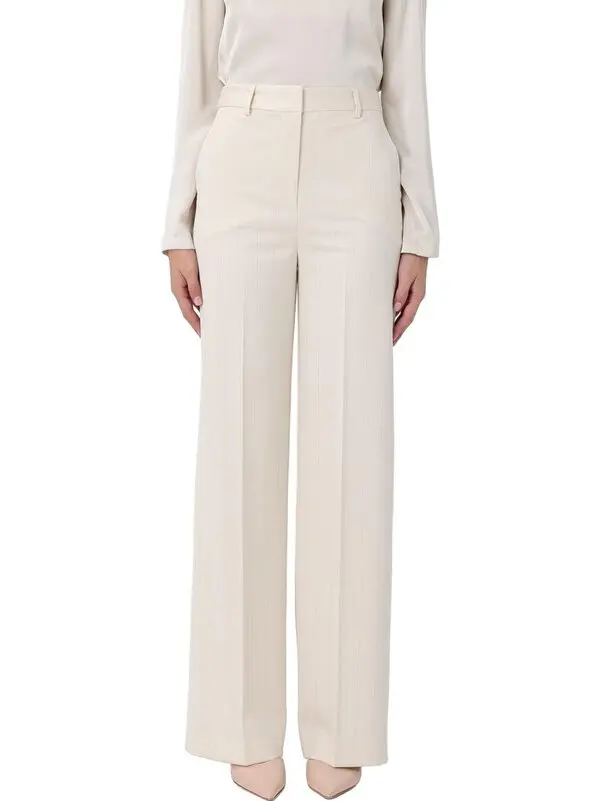 HANITA Wide Leg Trousers - Cream