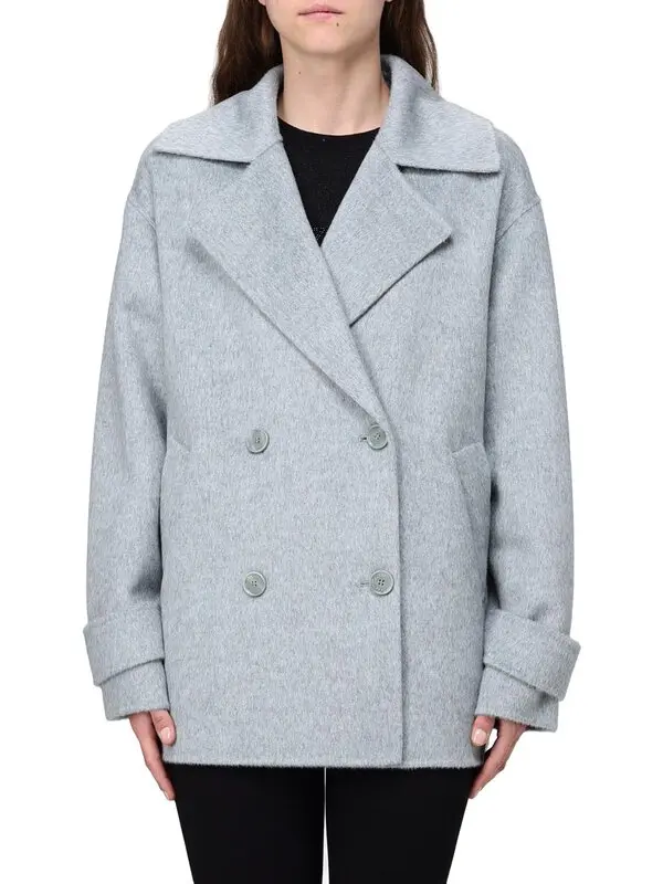 Patrizia Pepe Double Breasted Coat - Pearl