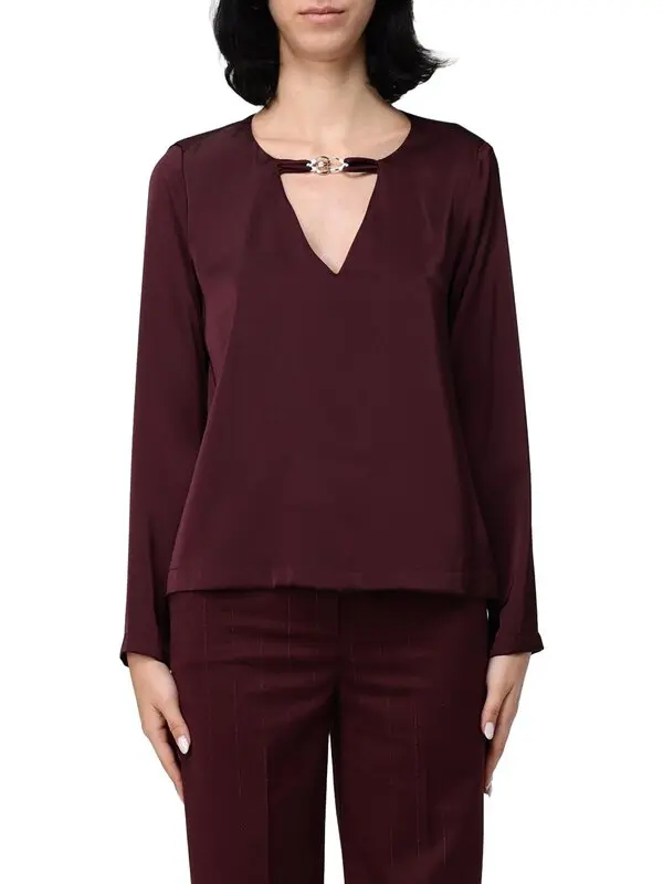 HANITA Long Sleeve Top - Burgundy