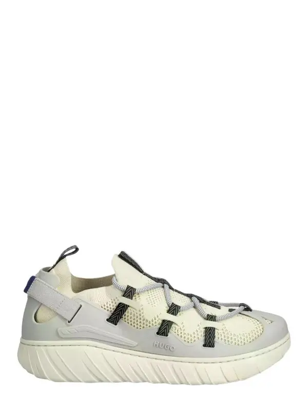 Hugo Lace-up Panelled Sneakers - Neutrals