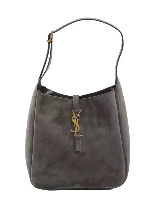 Saint Laurent Le 5 À 7 Small Suede Bag - Grey