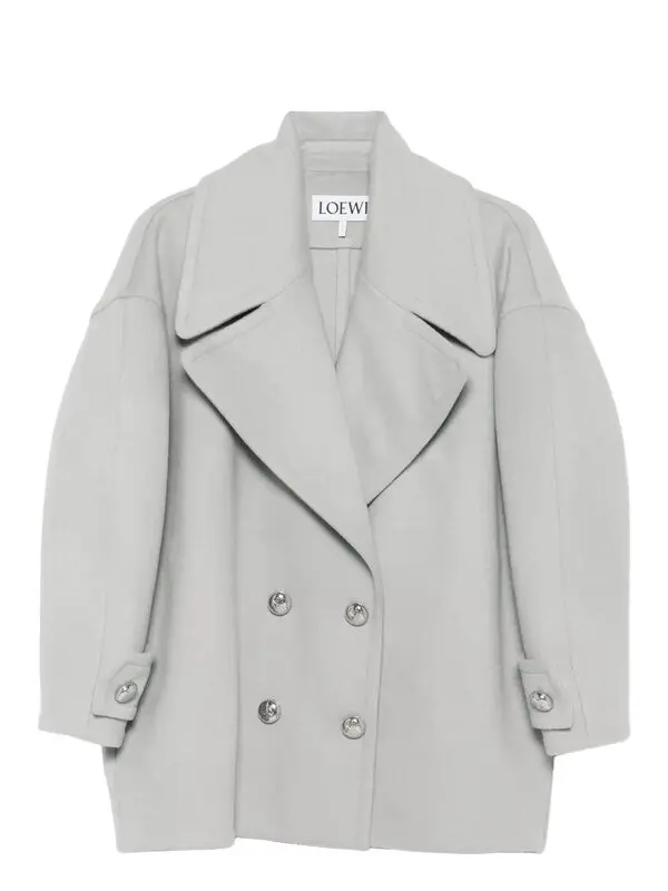 Loewe Double-breasted Coat - Grey