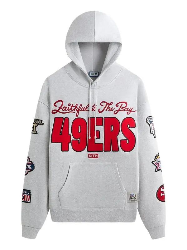 Kith For The Nfl San Francisco 49ers Faithful Vintage Hoodie - Grey