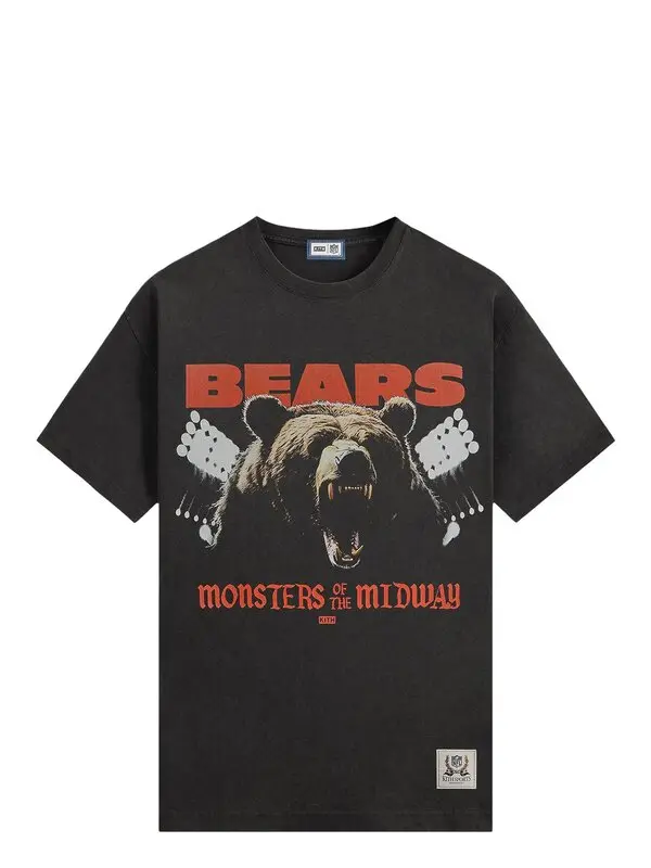 Kith For The Nfl Chicago Bears Photo Vintage Jones Tee - Black