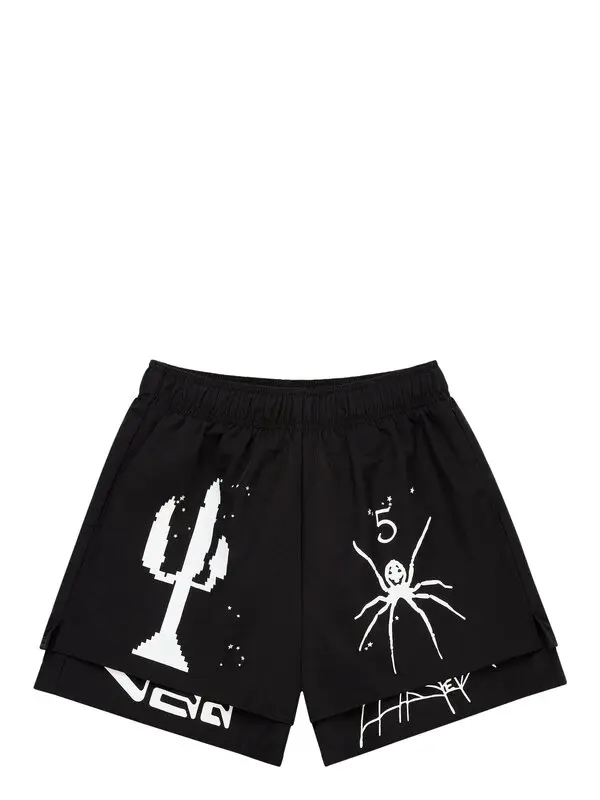 SP5DER Vaa Double Layer Shorts - Black