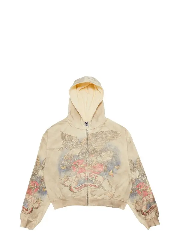 VALE FOREVER Nostalgia Zip Up - Cream