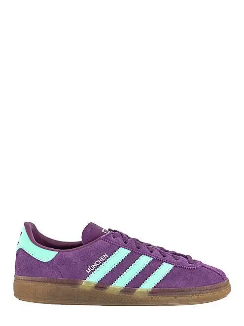 Adidas München Suede Trainers - Rich Mauve Clear Min