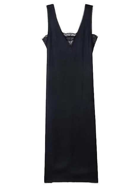 Zadig&Voltaire Renzo V-neck Midi Dress - Black