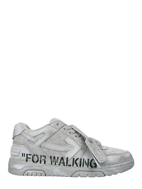 Off-White Ooo For Walking Leather Trainers - Grey