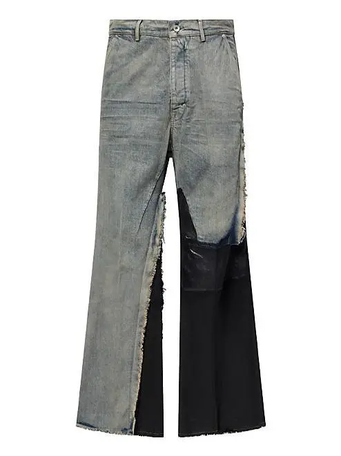 Rick Owens Joris Flared Denim Trousers - Dirty Hustler/black