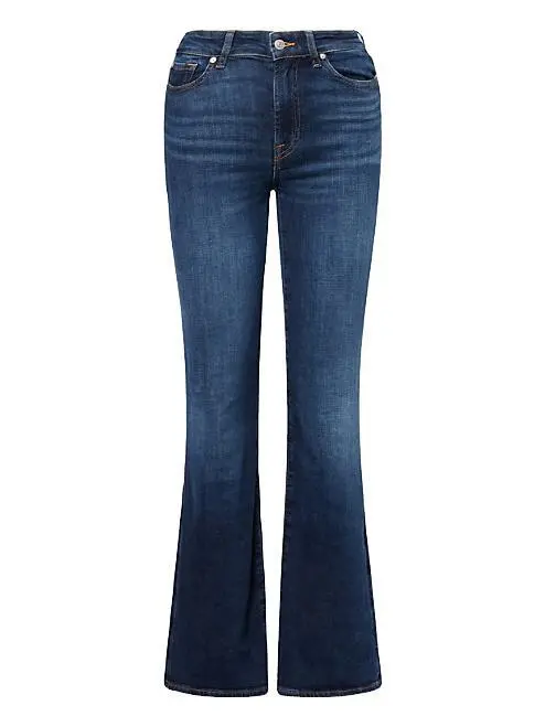 7 For All Mankind The Leggy Bootcut Stretch-denim Jeans - Midnight Fade