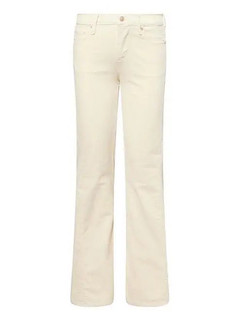 7 For All Mankind Stretch-denim Flared Leg Jeans - Corduroy Eggshell