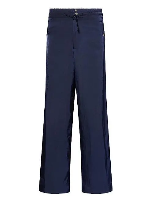 Dries Van Noten Woven Wide-leg Trousers - Navy