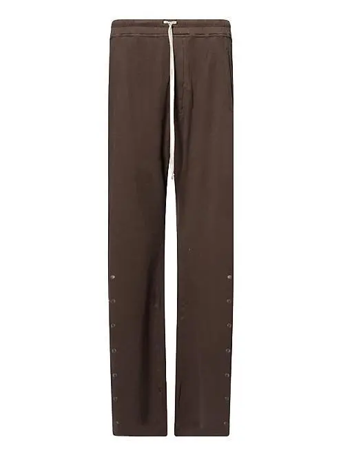 Rick Owens Pusher Wide-leg Cotton-jersey Jogging Bottoms - Dark Dust