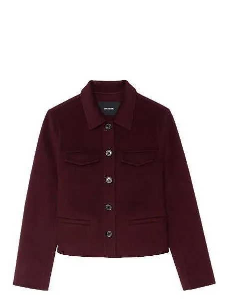 Zadig&Voltaire Liam Slim-fit Wool-blend Jacket - Burgundy