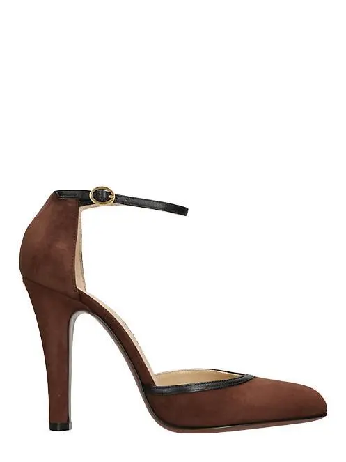 Valentino Garavani Hi Dolly 100 Suede Heeled Pumps - Brown/oth