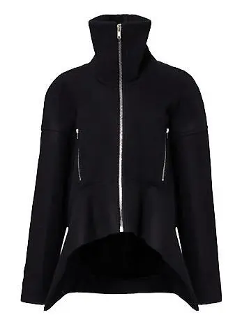 Rick Owens Draculimo Brushed Wool Jacket - Black