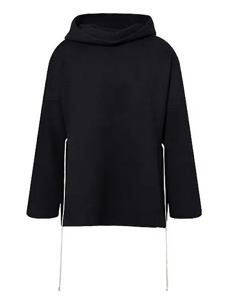 Rick Owens Hooded Oversized Cashmere Tunic - Black