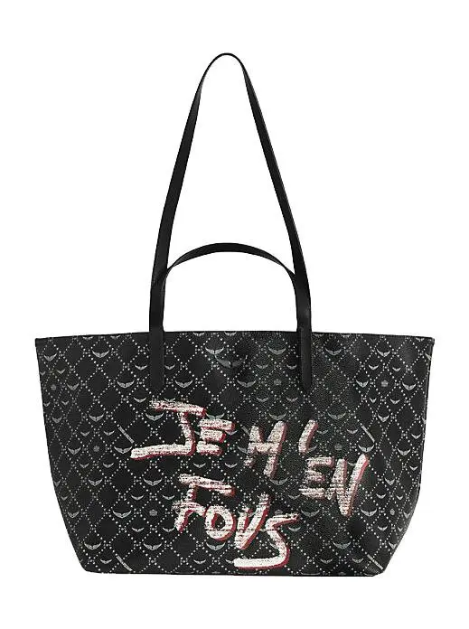 Zadig&Voltaire Graphic-print Woven Shopper Bag - Black