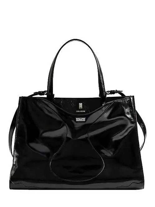 Zadig&Voltaire Patent-leather Tote Bag - Black