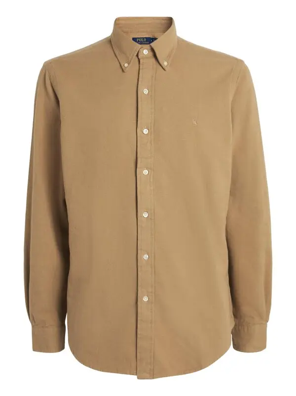 Polo Ralph Lauren Flannel Polo Pony Shirt - Beige