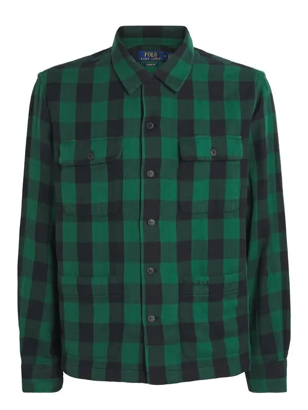 Polo Ralph Lauren Cotton Flannel Check Overshirt - Green