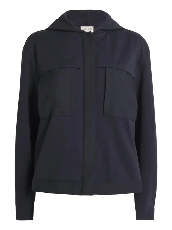 Max & Co. Stretch-jersey Hooded Jacket - Blue