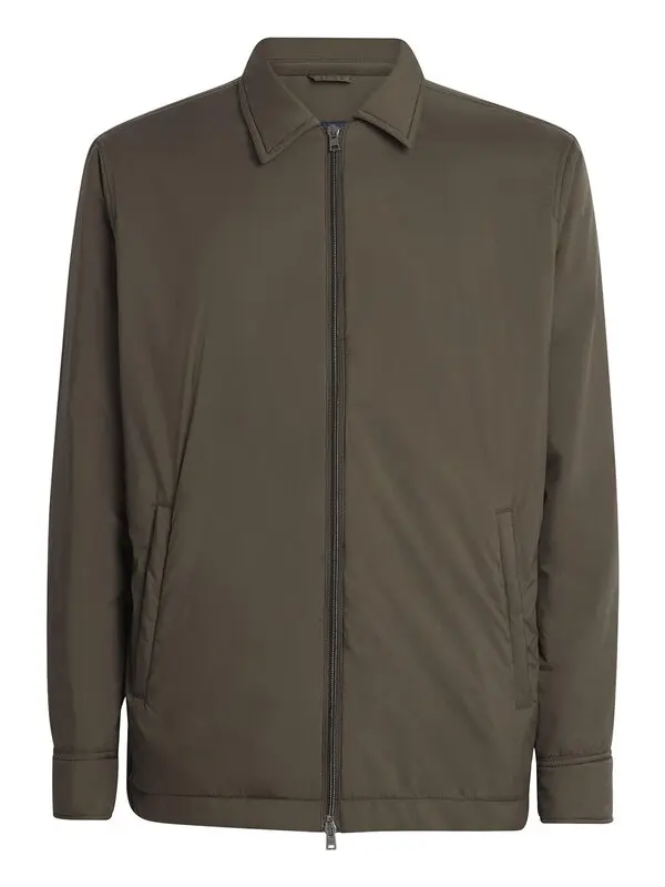 Herno Water-resistant Ecoage Bomber Jacket - Green