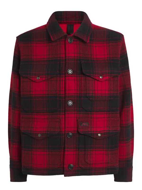 Polo Ralph Lauren Wool Plaid Thicket Field Jacket - Red