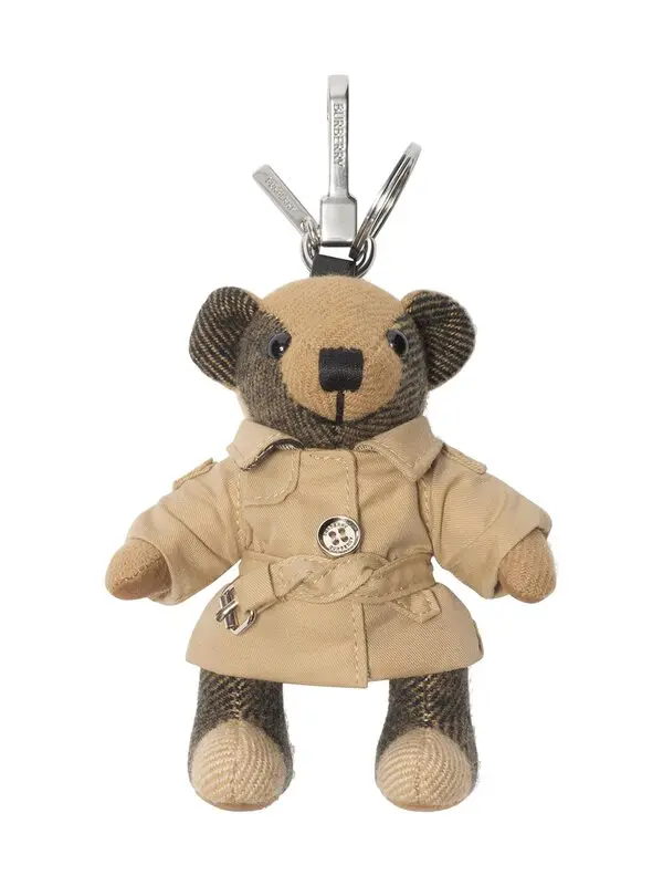 Burberry Cashmere Thomas Bear Trench Coat Charm - Beige