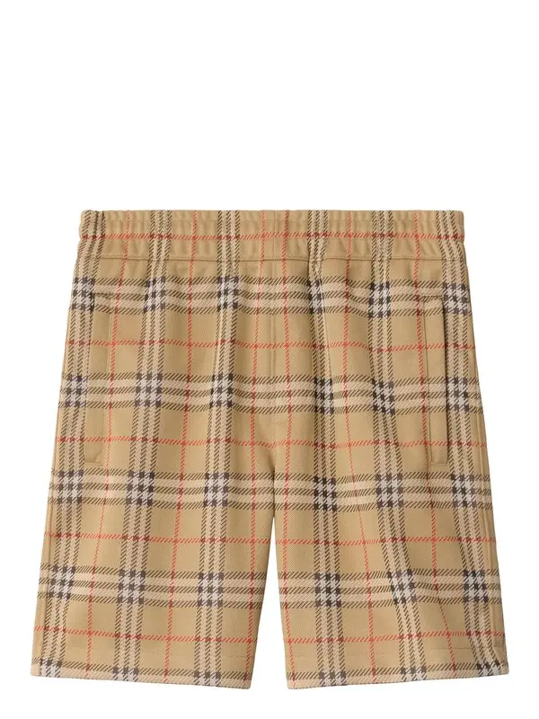 Burberry Check Jersey Shorts - Beige