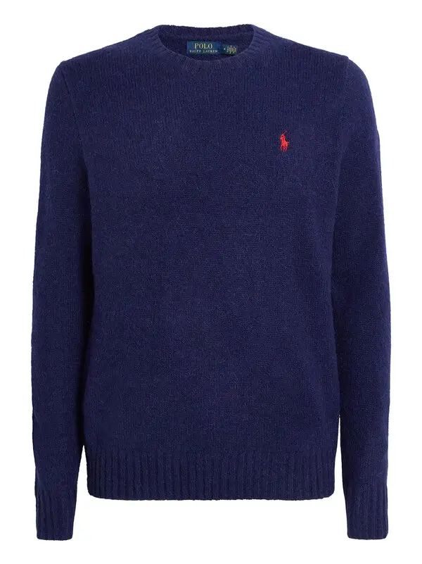 Polo Ralph Lauren Wool-alpaca Logo Sweater - Blue