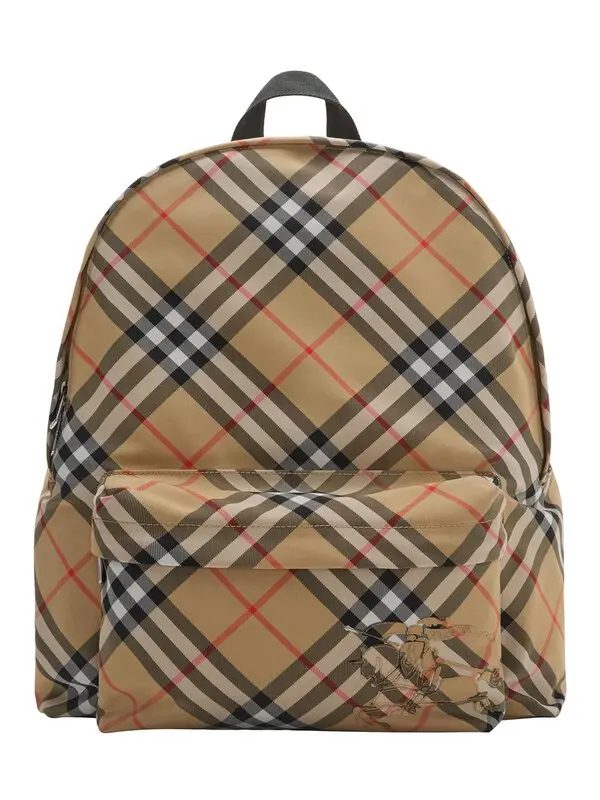 Burberry Check Backpack - Beige