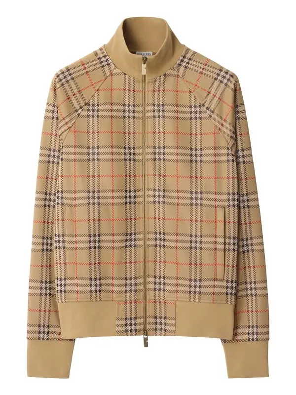 Burberry Check Track Jacket - Beige