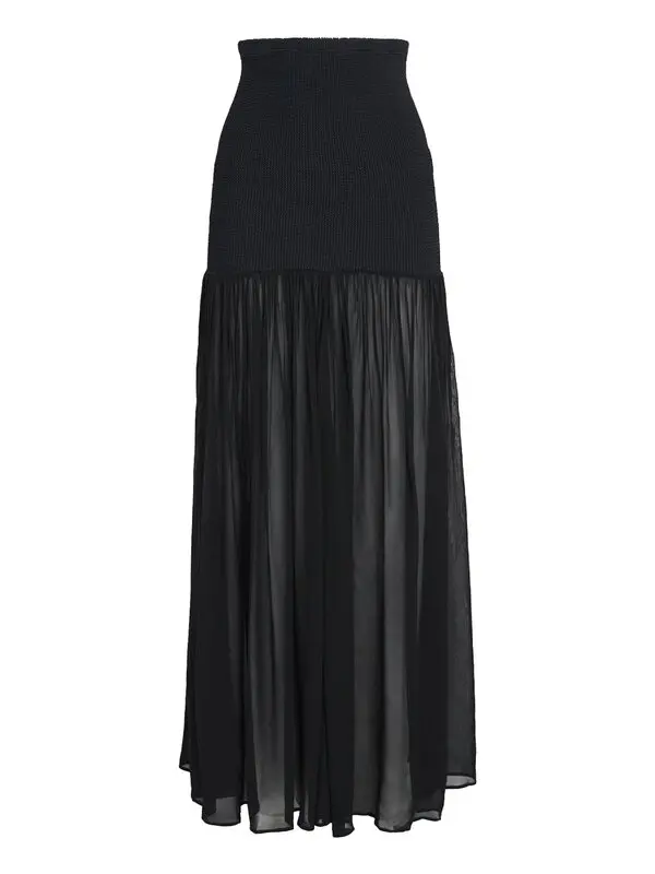Hunza G Hybrid Maxi Skirt - Black
