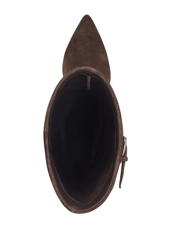 Marc Fisher Naples Suede Knee-high Boots - Dkbrwn