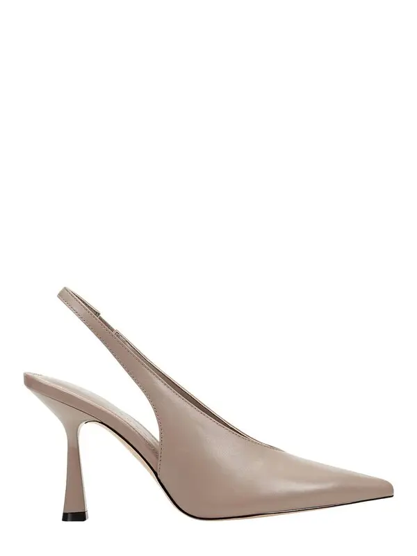 Marc Fisher Esther Leather Slingback Pumps - Light Natural