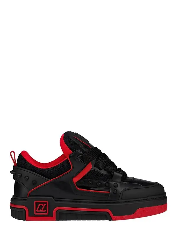 CHRISTIAN LOUBOUTIN Astroskate Leather And Mesh Sneakers - Blackloub