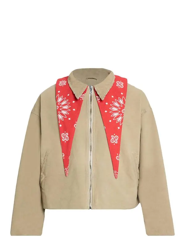 EZR Foulard Cropped Full-zip Jacket - Sand