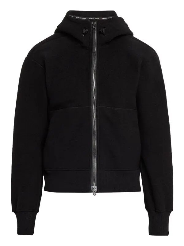 Canada Goose Chilliwack Fleece Hooded Bomber Jacket - Black