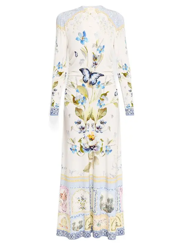 Camilla Botanical Ballads Gathered Jersey Maxi Dress - Multi