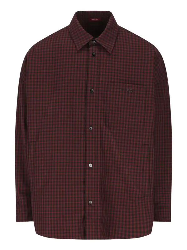 Gucci Checked Cotton Padded Jacket - Red