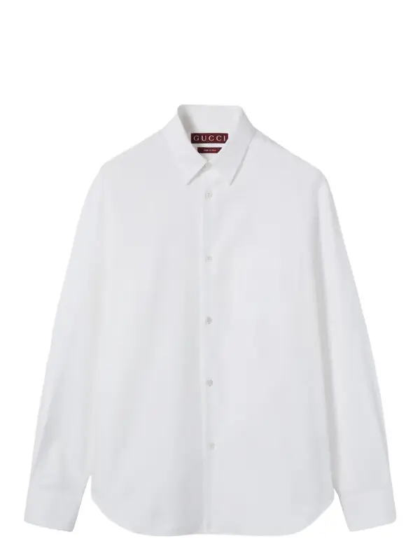 Gucci Oxford Shirt With Web - White