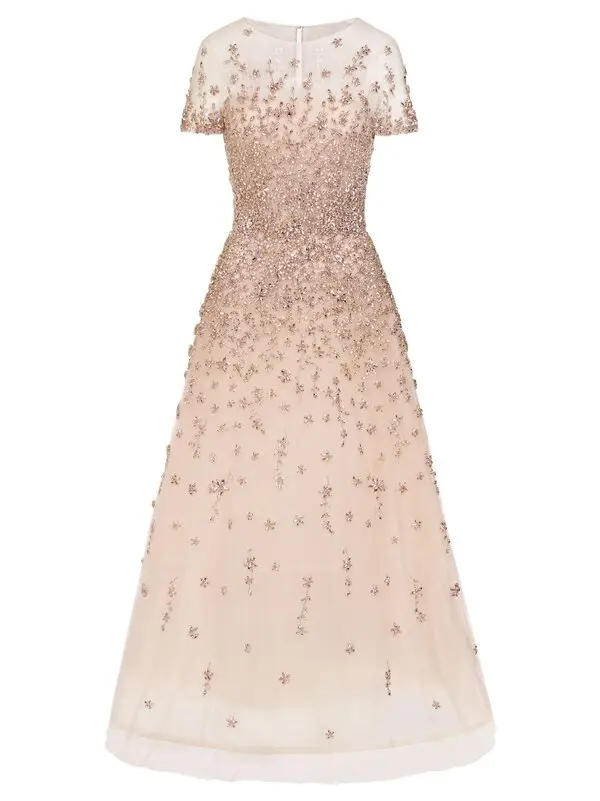 Oscar De La Renta Crystal Embroidered Dress - One-color