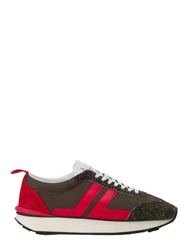 LANVIN Bumper Striped Sneakers - Brown