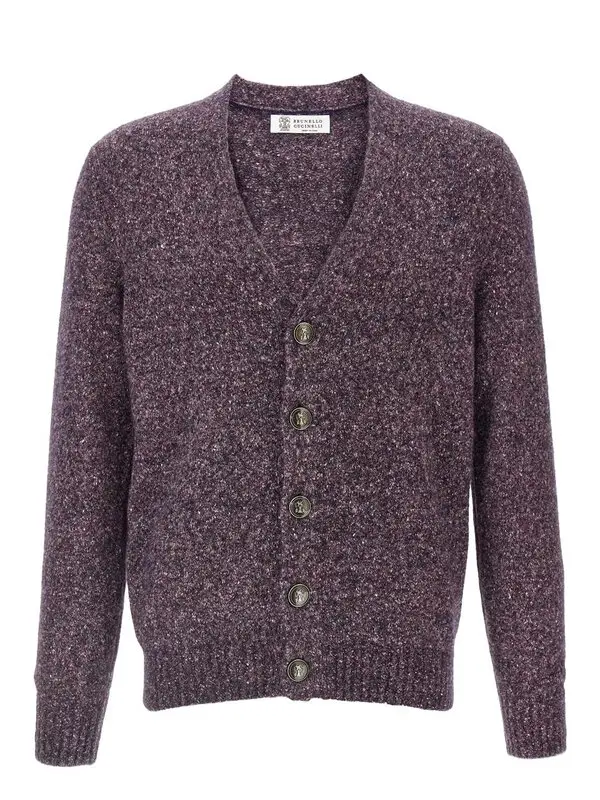 Brunello Cucinelli Buttoned Cardigan - Purple